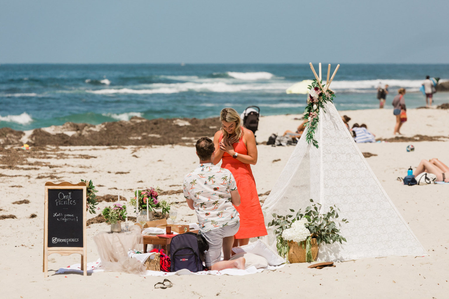 A Surprise Beach Picnic Proposal In La Jolla